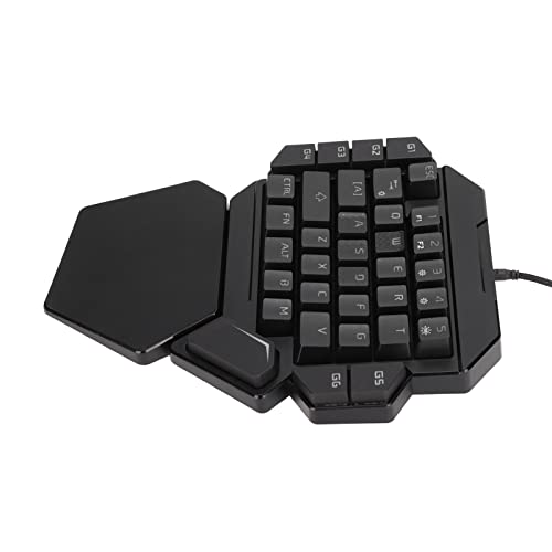 One Handed Keyboard, One Handed Gaming Keyboard Plug and Play Programmable Keys RGB Backlit Ergonomic Design for Home for Dorm for Game