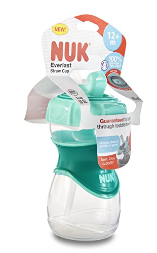 NUK Everlast Straw Sippy Cup, Green, 10oz 1pk
