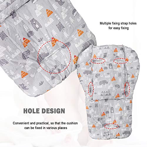 Myusbest Baby High Chair Cushion, Thick Pad for Wooden High Chair, Baby Dining Chair Liner Mat(er Mat(Grey Forest)