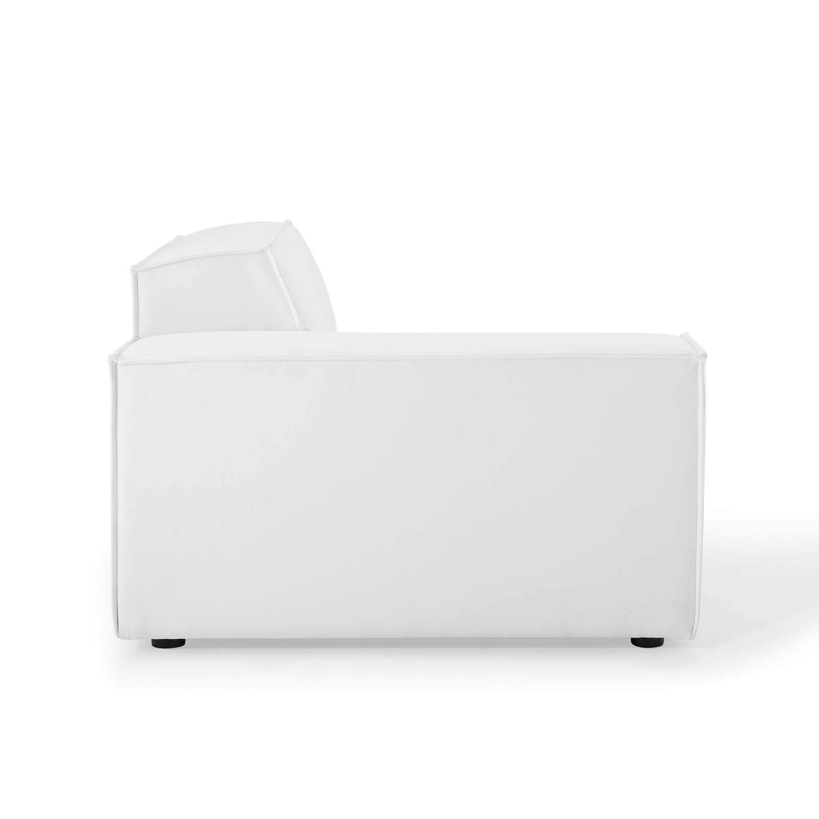 Modway Restore 5-Piece Upholstered Sectional Sofa in White