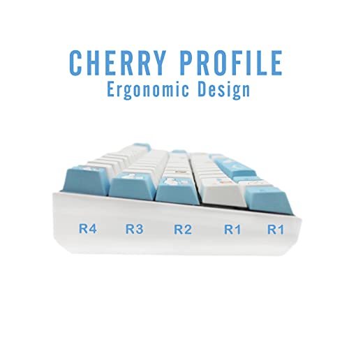 Sanrio Cinnamorall Blue Keycaps for Cherry MX Switches Cute Japanese Anime Mechanical Gaming Keyboard, PBT Key Caps Set