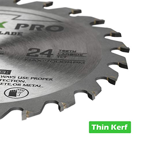 GALAX PRO Saw Blade Set, Pack of 4 Assorted 60T HSS Metal/24T TCT Wood/Diamond 4-1/2-Inch Circular Saw Blade with 3/8" Arbor for Fast Cuttingā¦