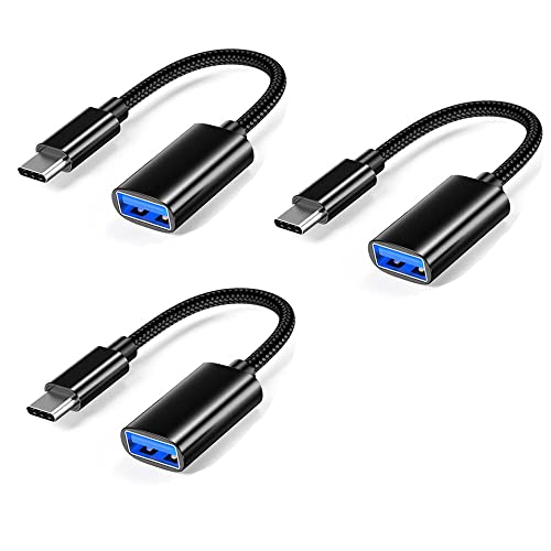 JENMLO USB C to USB 3.0 Adapter [3 Pack],USB Type-C to USB,Thunderbolt 3 to USB Adapter OTG Cable for MacBook Pro/Air 2020/2018,for iPad Pro 2020,for Galaxy S20 S20+,for Google Pixel and More