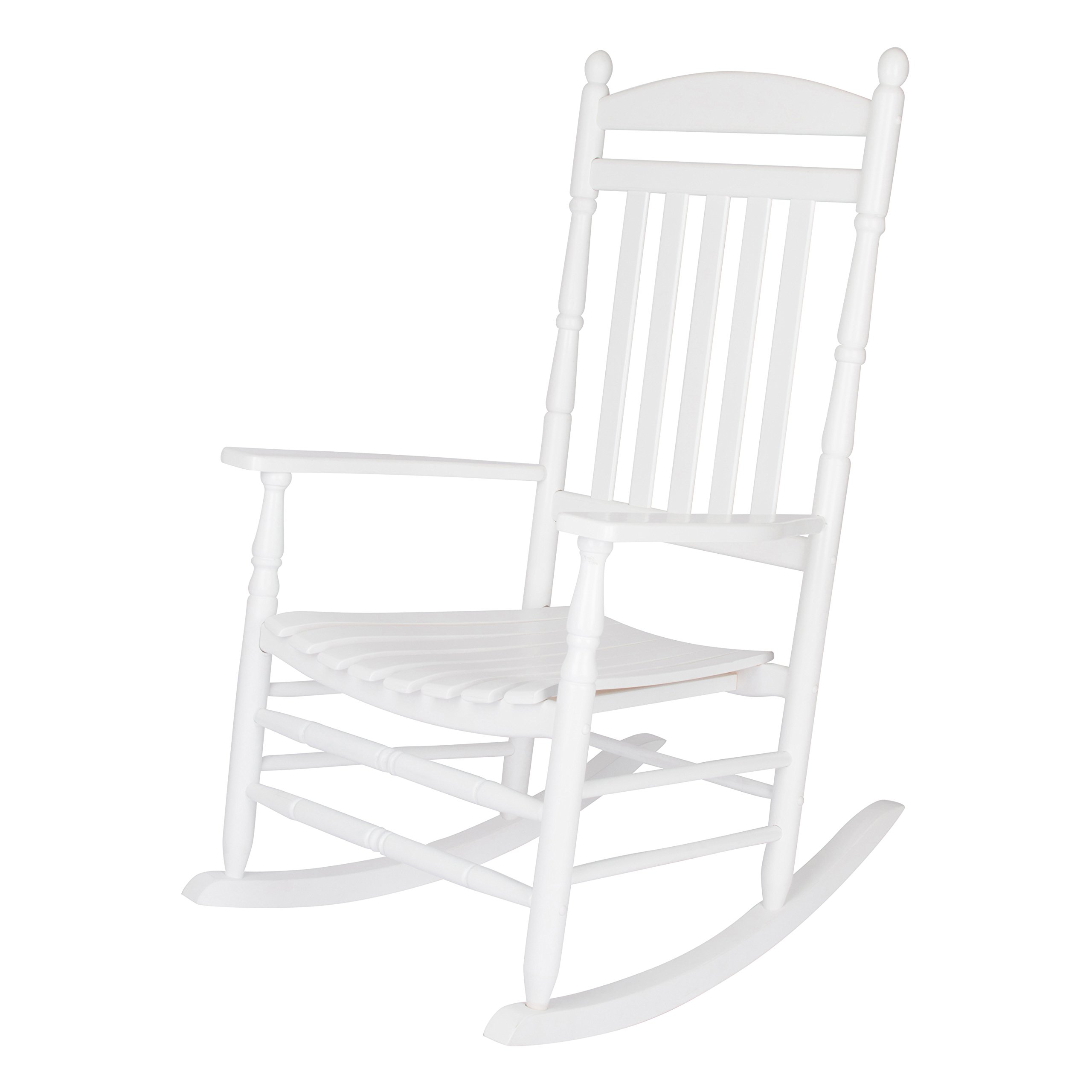 Shine Company Inc. 4333WT Rhode Island, Outdoor Rocker, Front Porch Rocking Chair, White