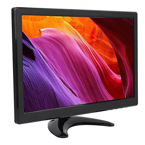 HD Color Screen, Remote Control 100-240V Dual Speakers 12 Inch TFT LCD Monitor HD Multimedia Interface for Home PC (US Plug)