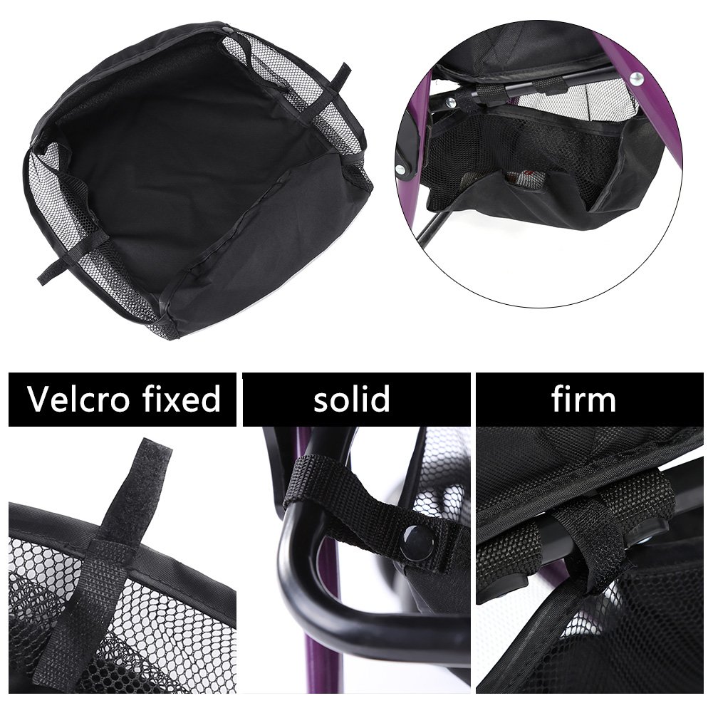 Ejoyous Baby Stroller Basket, Under Stroller Organizer Bag Pram Bottom Storage Case Pushchair Shopping Basket for Storing Baby Product, 11.8 x 11.8 x 3.9 Inch