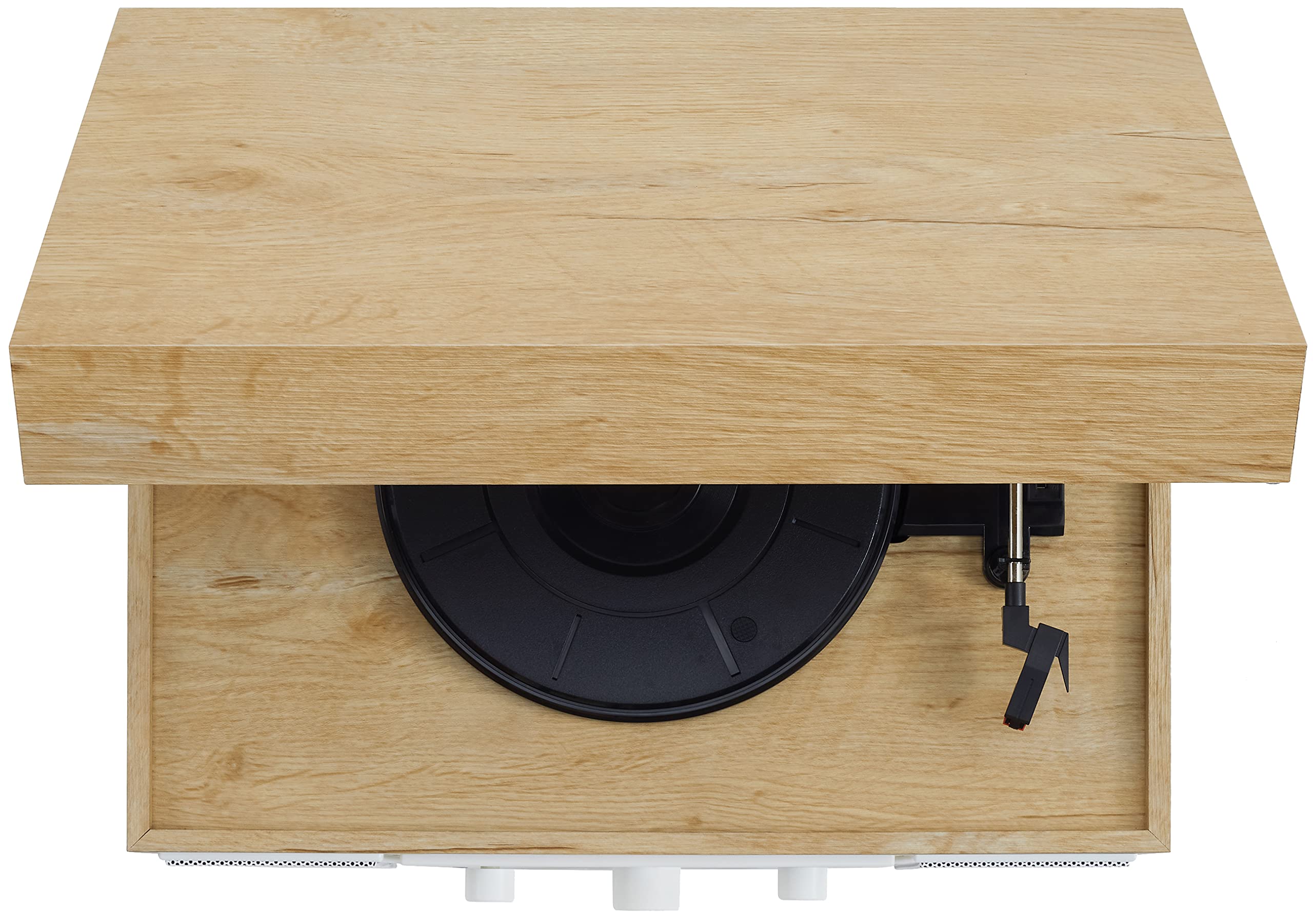Crosley CR7018A-NA Haydn 3-Speed Turntable with Bluetooth, AM/FM Radio, CD/Cassette Player, and Aux-in, Natural