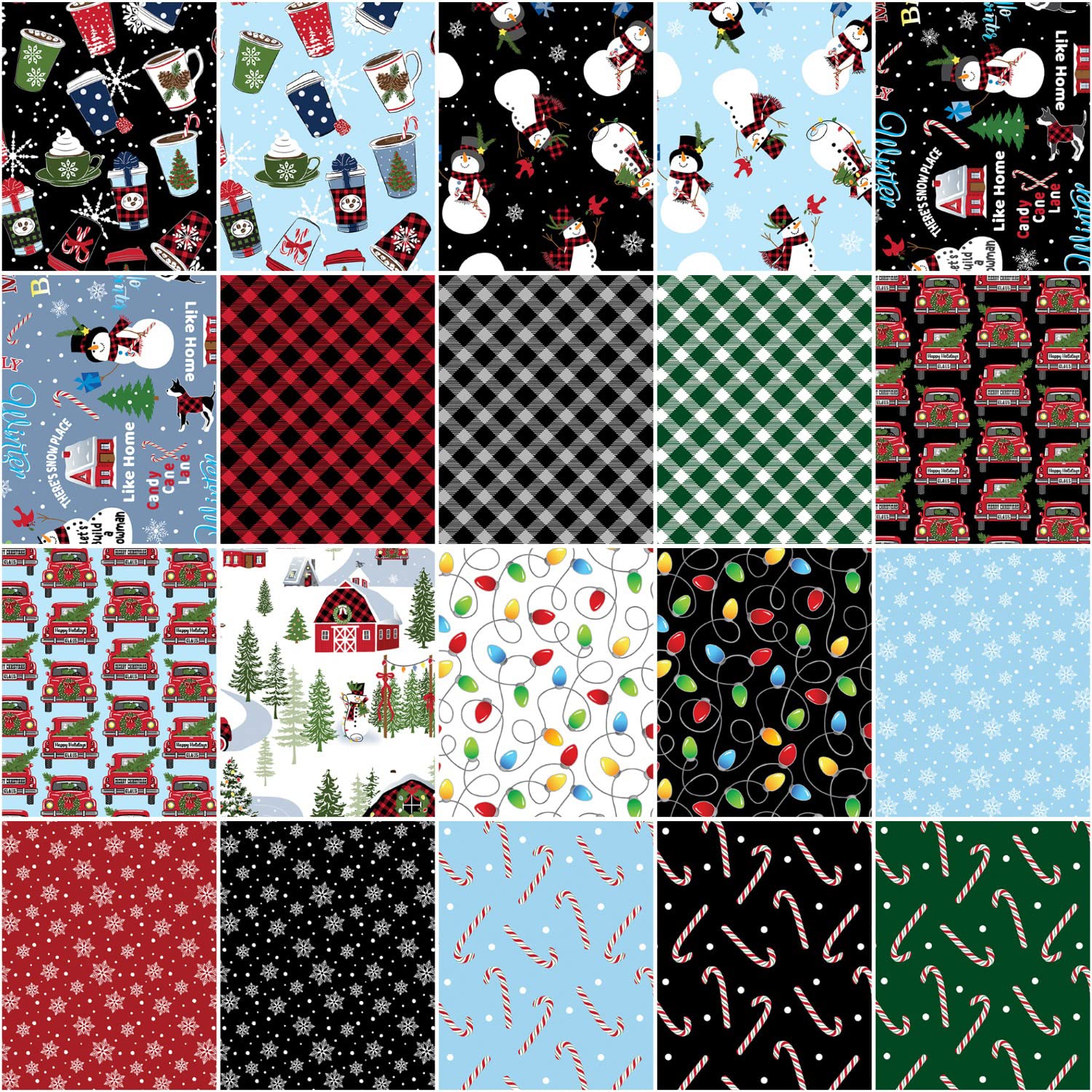 Kanvas Studio Country Christmas 10X10 Pack 42 10-inch Squares Layer Cake Benartex