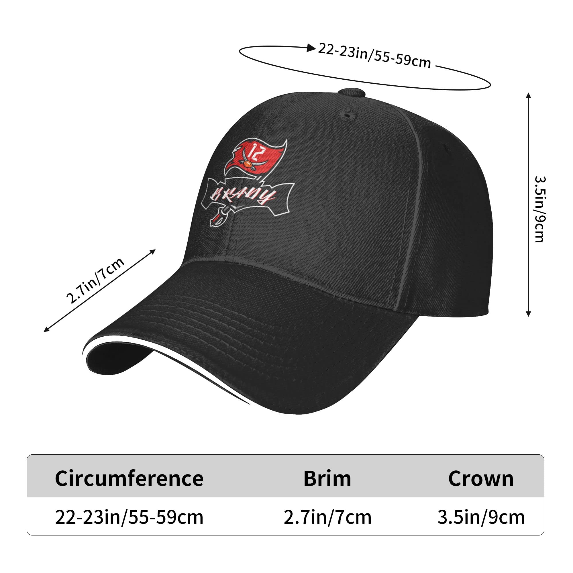 ENFLEEF Men's Printing Baseball Caps Adjustable Cowboy Hat for Men and Women (One Size, Black-a)