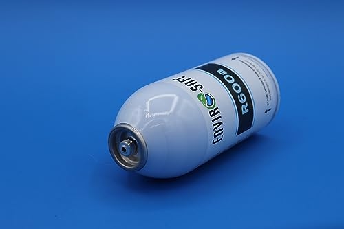 Envirosafe R600a Refrigerant - Upright Charging Self Sealing Can - 6oz Can - R600a for HVAC for Use in a 6oz Self-Sealing Container (3 Pack) -Can Tap Adapter Included