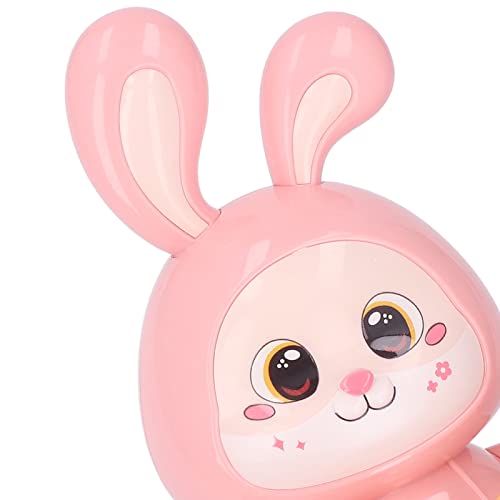 jerss Dancing Bunny Model ABS Robot Exquisite Dancing Bunny Model Electric Sound for Kids Party (Pink)