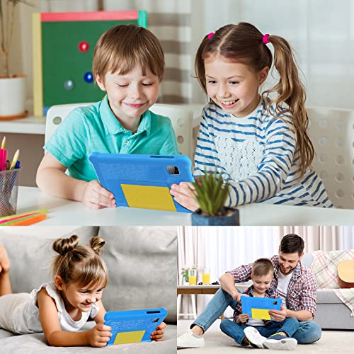 FancyDay Kids Tablet, 7 inch Tablet for Kids with Parental Control, Kidoz Installed, 2GB RAM+32GB ROM Android 12 System, Dual Camera, Toddler Tablet with Protective Case (Blue)