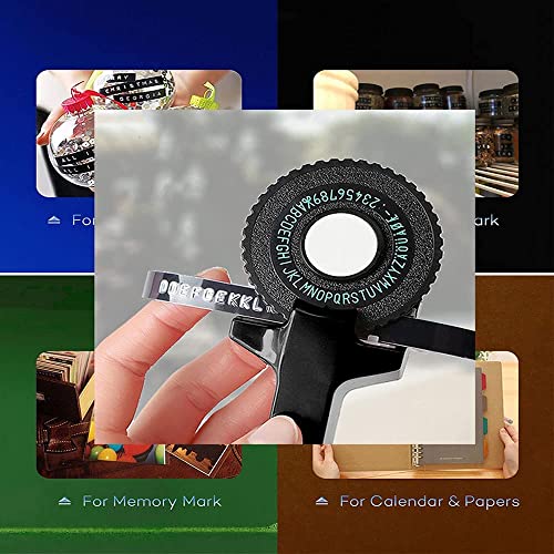 Manual Embossing Label Maker,Embossing Typewriter,Lettering Machine,Refill with Free 2 Tapes
