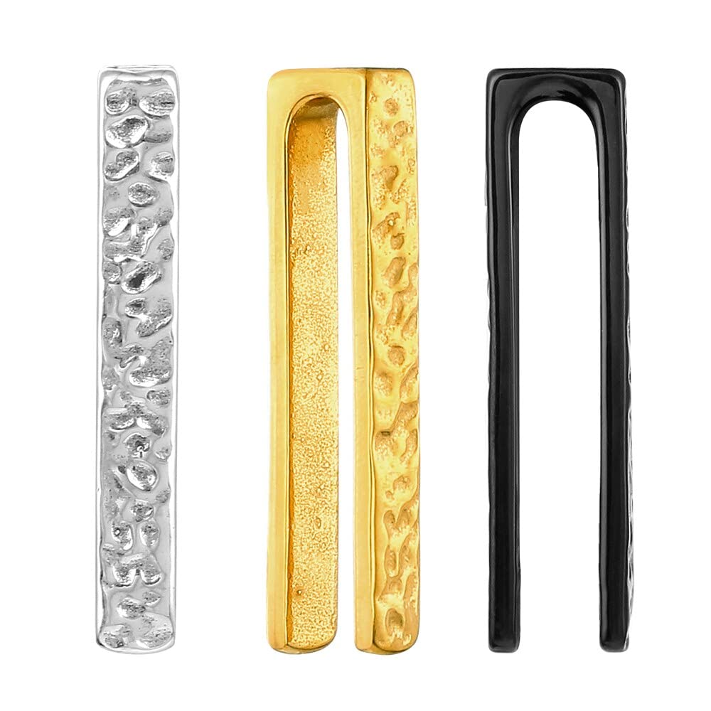Earblity Gold Spike Ear Weights Hangers Plugs Tunnels Body Jewelry Piercing Stainless Steel For Stretching Ear Gauges Expander Stretcher 2PCS