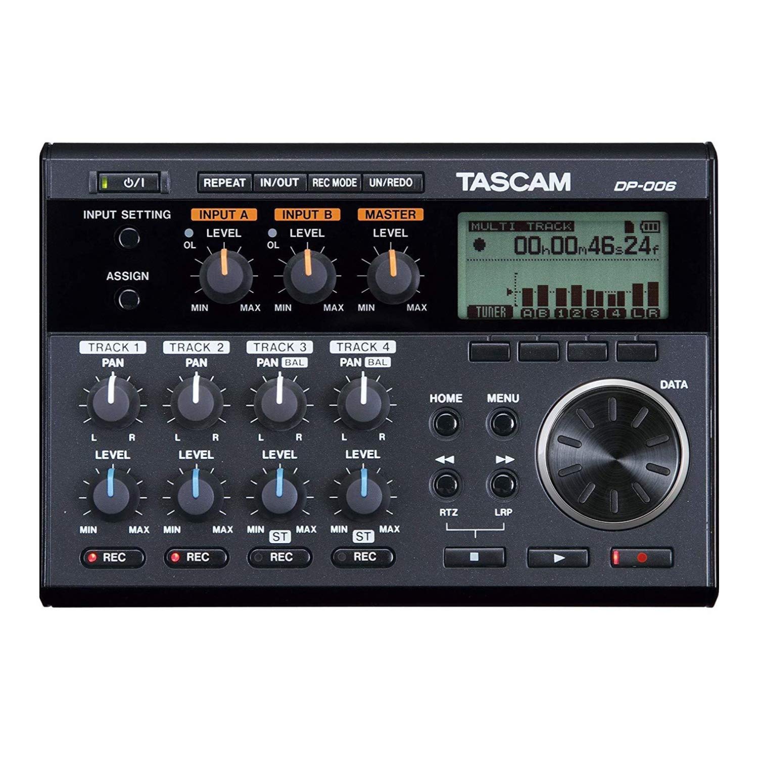 Tascam DP-006 Digital Portastudio Multi-Track Recorder Bundle with Closed-Back Studio Monitor Headphones and 32GB SD Card (3 Items)