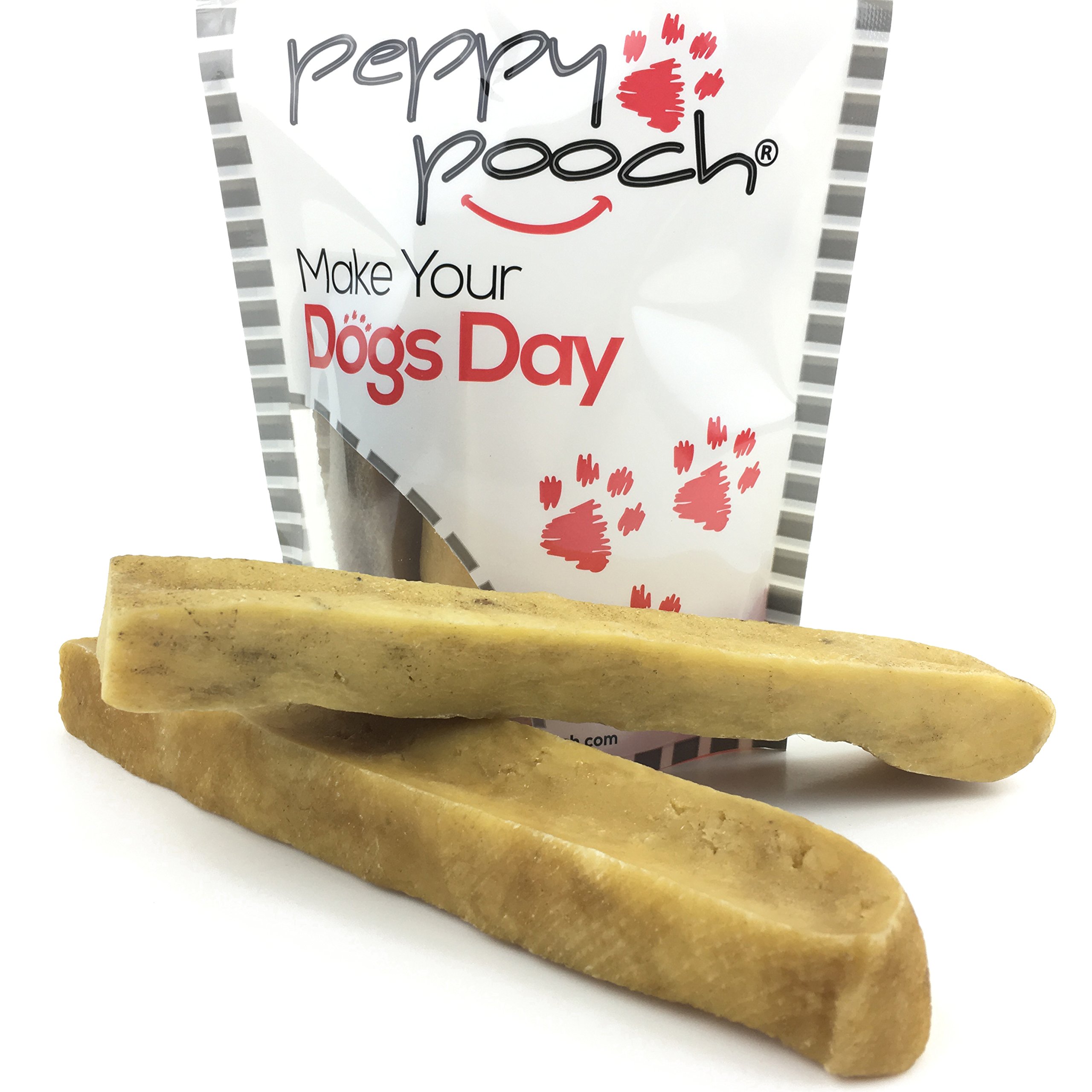 Peppy Pooch Yak Cheese Sticks XL 2 Pack. Long Lasting, Low Odor & Grain Free. All Natural.