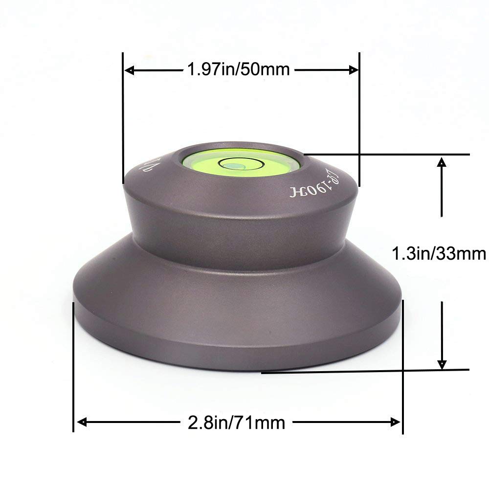 Viborg LP190H Record Weight Disc Stabilizer 71x33mm Aluminum HiFi Vinyl Clamp 6.7oz LP Phono Record Puck Turntable Level for Vinyl Record Player, Turntables, Phonograph
