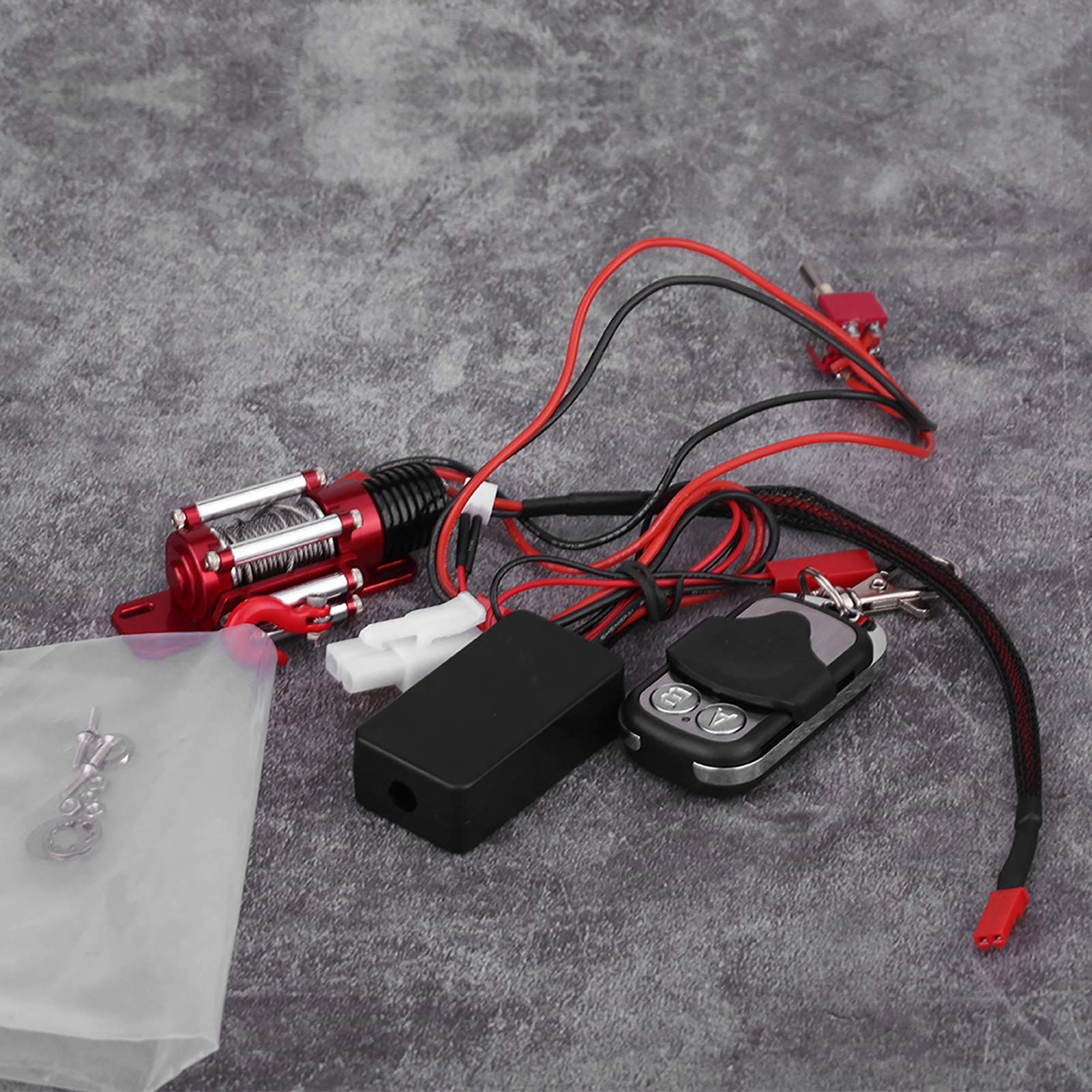Tbest Inch 1 10,Trx4 Body,Trx4,Rc Winch,Slash Electric Winch,Rock Crawler Accessories 1 10 Scale Rc Model Vehicle Crawler Car Accessory Metal Winch with Remote Controller