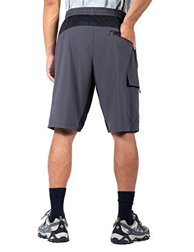 Cycorld-Mens-MTB-Shorts-Mountain-Bike-Shorts-Cycling-Biking-Shorts-Baggy(Grey, Small)