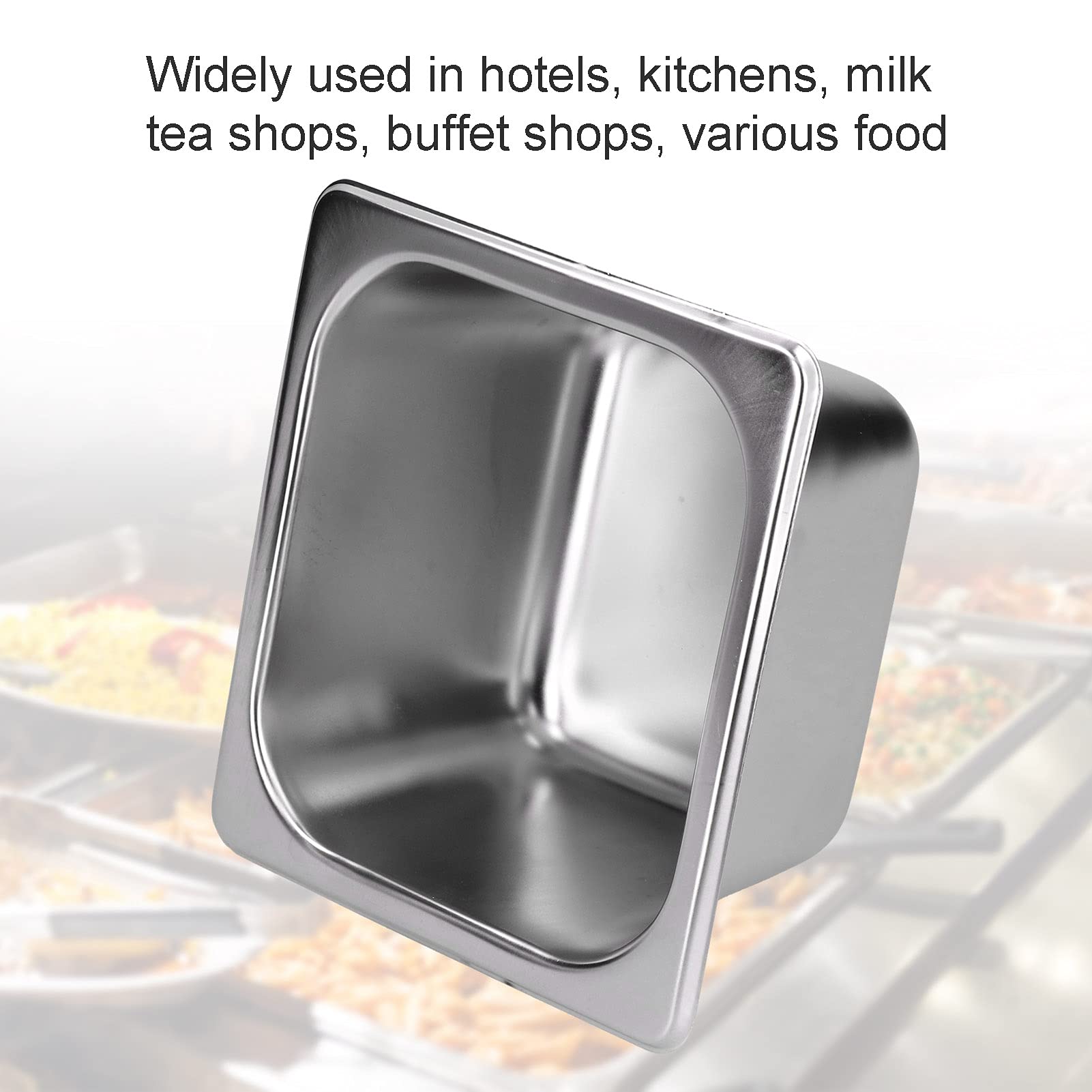 Crazy Sales Stainless Steel Buffet Server, Stainless Steel Basin Easy to Hold for Home Canteen Meal Hotels Kitchens