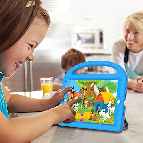 MOXOTEK iPad 6th/5th Generation Case, iPad Air 1/2 Case, iPad Pro 9.7 Case for Kids, Shockproof Protective Cover with Screen Protector for iPad 9.7 inch 6/5 Generation 2018/2017, Blue