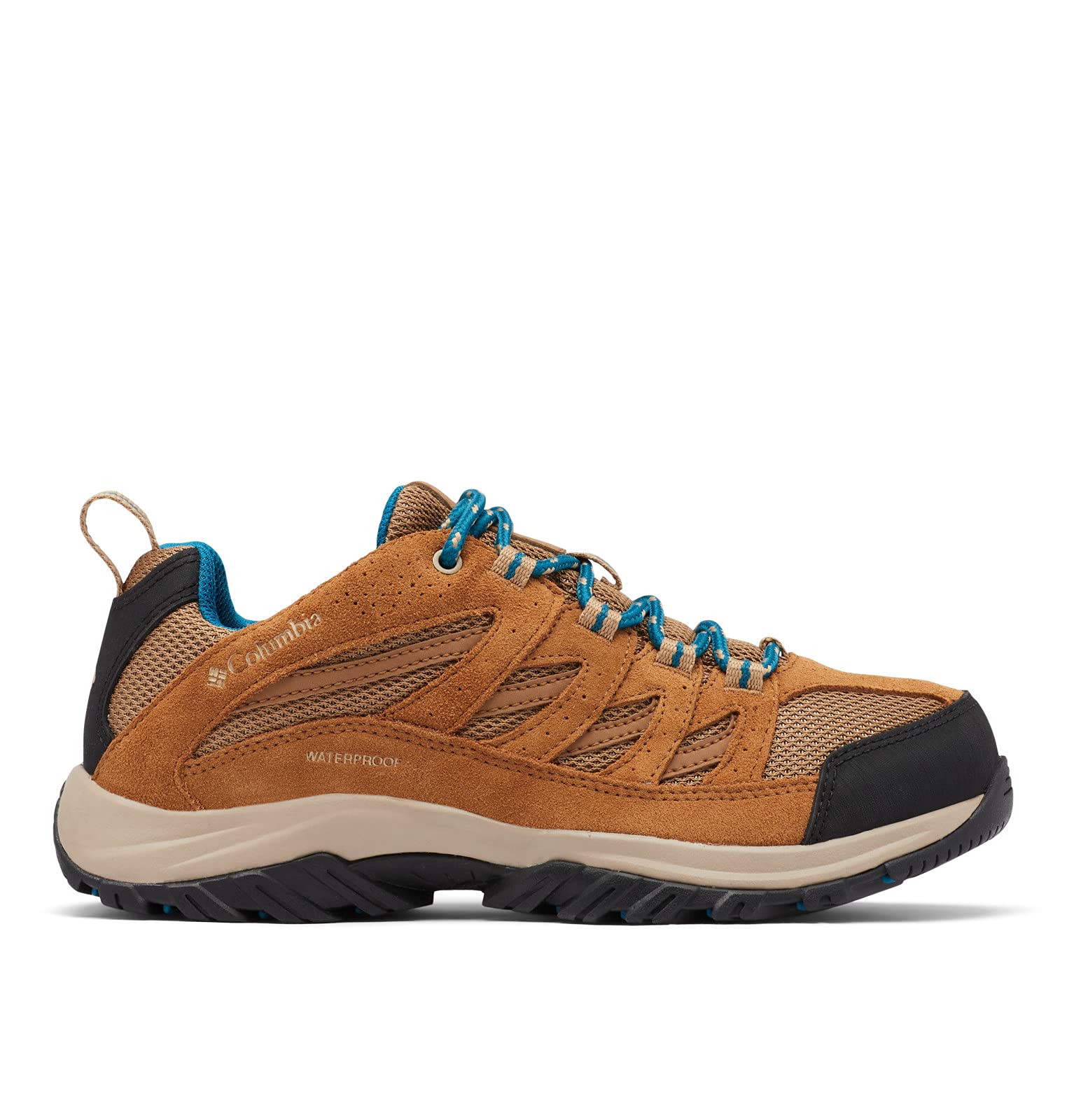 Columbia Women's Crestwood Waterproof Hiking Boot, Breathable, High-Traction Grip, Sahara/Siberia, 12