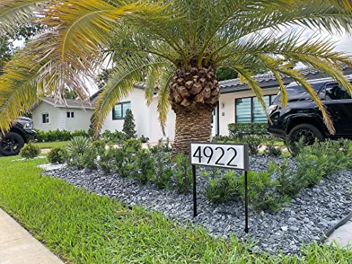 Floating House Numbers - 5 Inch Modern Address House Numbers With Nail Kit And Instructions Easy To Install High Gloss Black Number 2