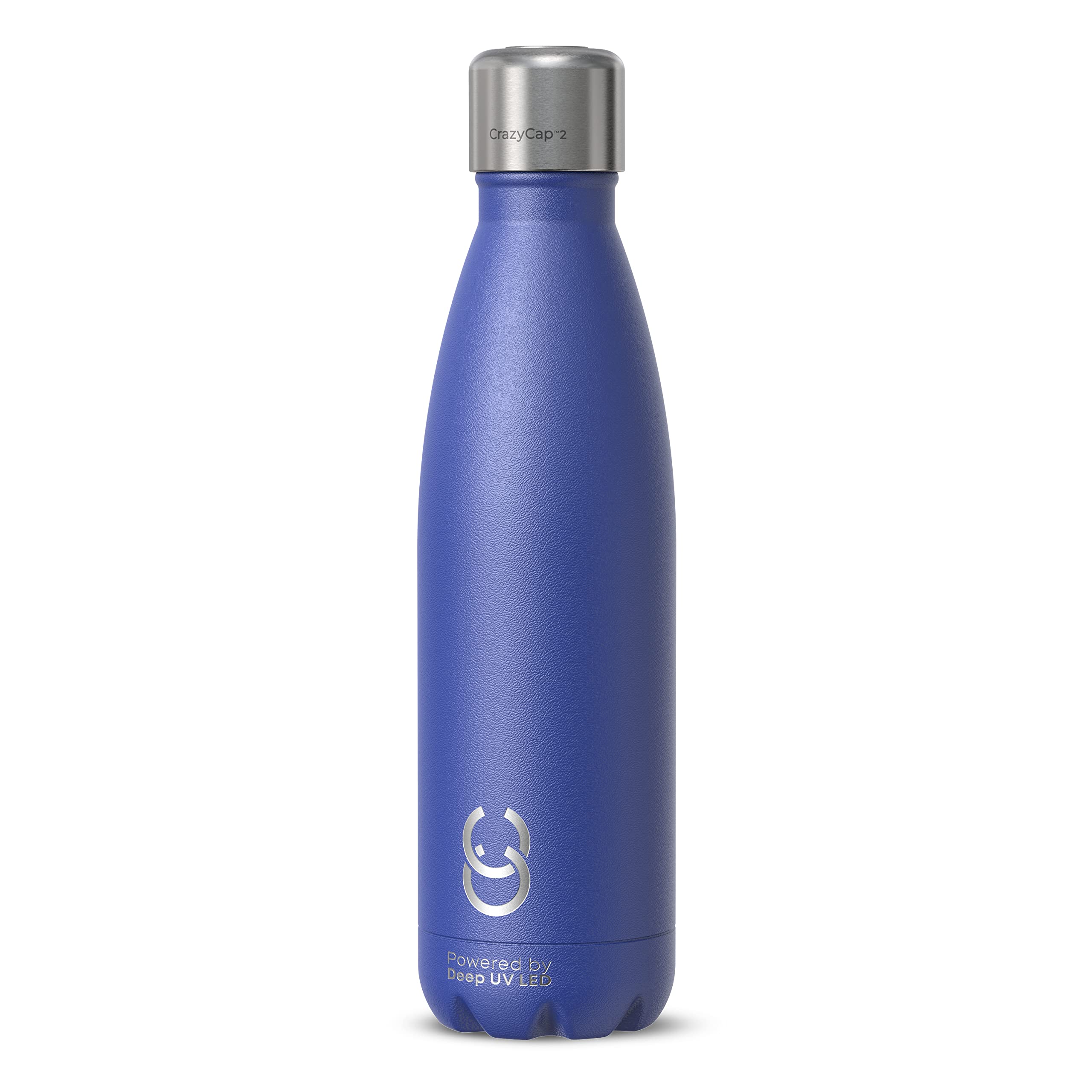 CrazyCap - Award-Winning Self-Cleaning Insulated Bottle with NSF Certified UV Water Treatment System