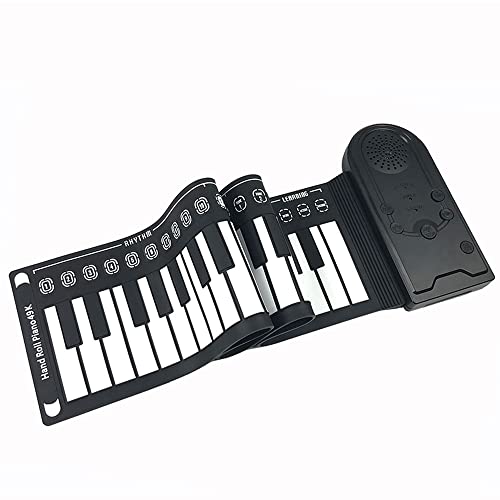 Electric Piano Portable Electronic Piano 49 Keys Soft Keyboard Piano for Beginners Silicone Foldable Piano Home Digital Piano (RDW0005)