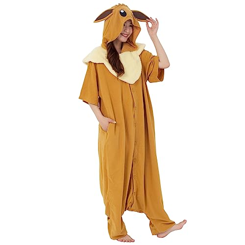 SAZAC Kigurumi - Pokemon - Eevee - Summer Onesie Jumpsuit Halloween Costume (X-Large)
