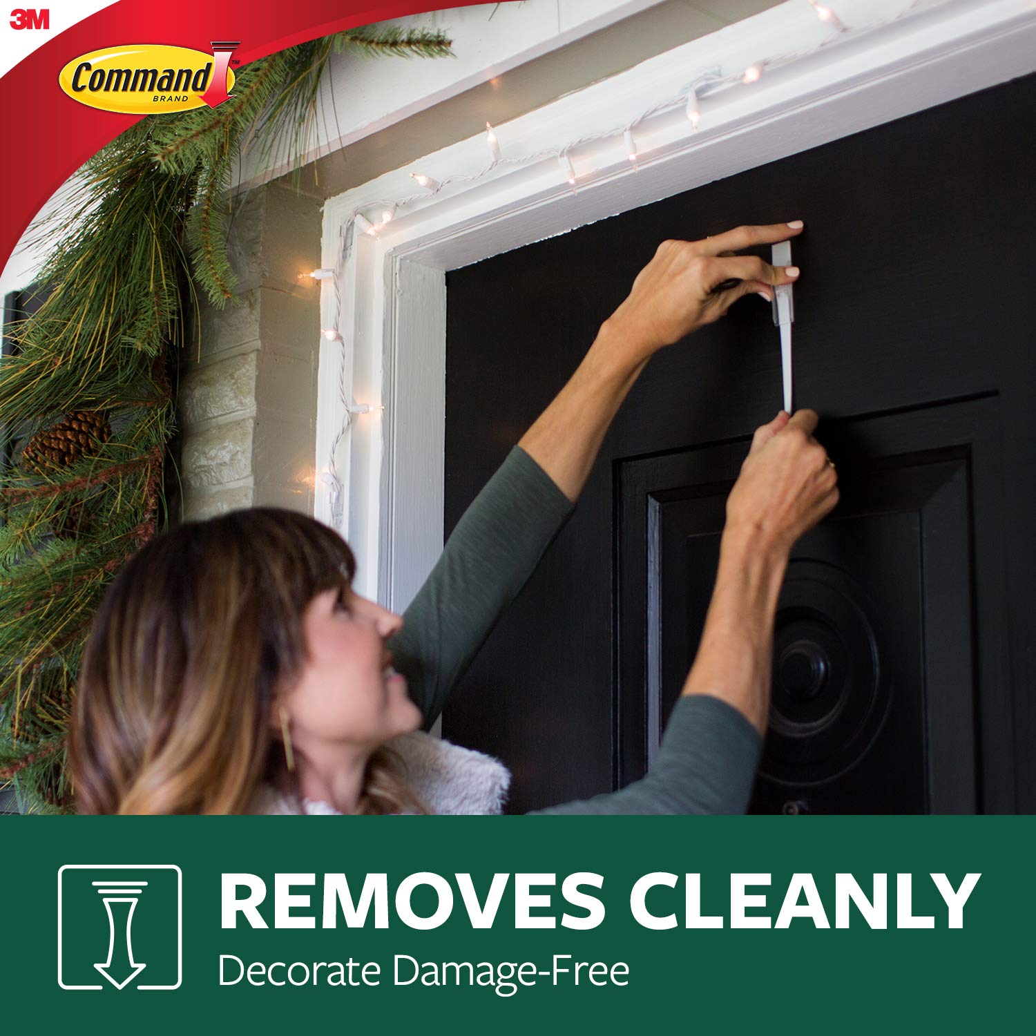 Command Outdoor Medium & Large Refill Strips, 24 Weather Resistant Command Strips (4-Pack of 4 Medium Strips and 2 Large Strips), Water- & UV-Resistant, Re-Hang Command Hooks for Wreath or Wall Décor