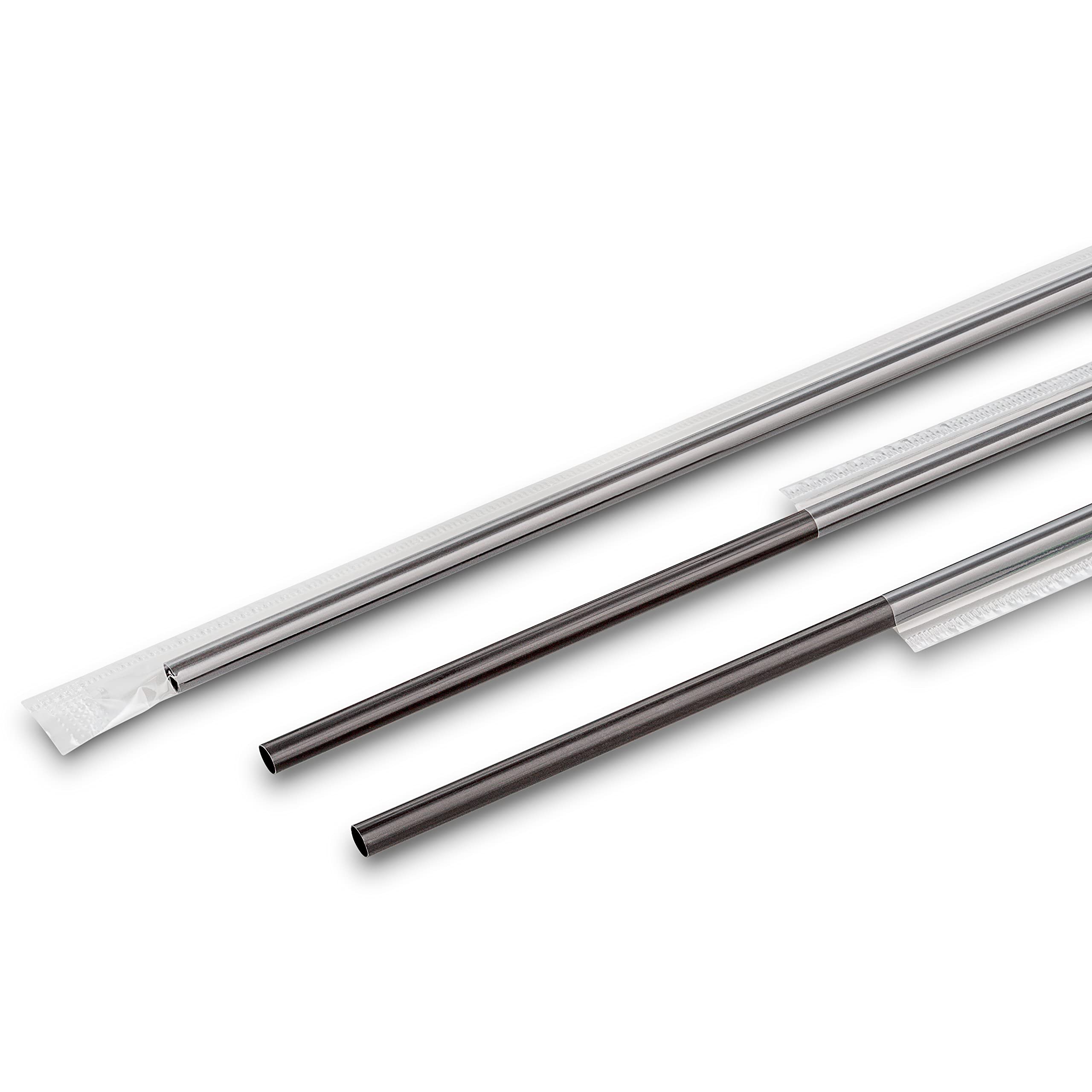 DuraHome Plastic Stirrer Straws Individually Wrapped 1000 Pack, Black 5.75-Inch Sip Drinking Stir Sticks for Cocktails and Coffee, BPA-Free Disposable Restaurant Style, Bulk Set