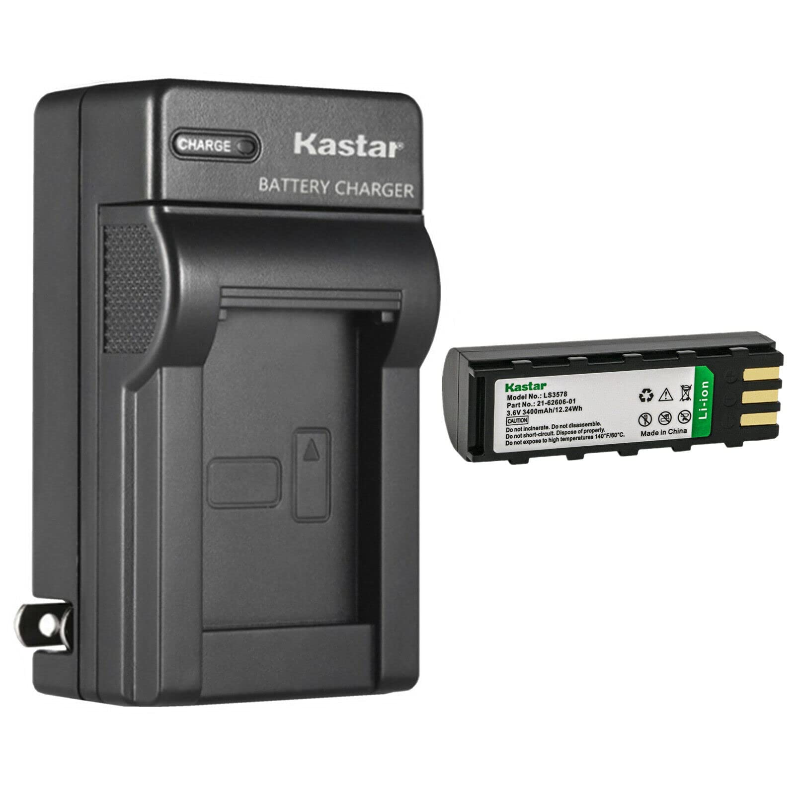 Kastar 1-Pack Battery and AC Wall Charger Replacement for Motorola MT2000, MT2070, MT2090, Symbol DS3478, DS3578, DSS3478, LS3478, LS3478ER, LS3578, MT2000, MT2070, MT2090, NGIS, XS3478 Laser Scanner
