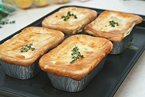 PARTY BARGAINS 2 Lb Aluminum Loaf Pan - 20 Pack, 8.5" x 4.5" x 2.5" Heavy Duty Disposable Bread Pans for Perfect for Baking, Lasagna, Meatloaf & Food Serving (Max 240°C)