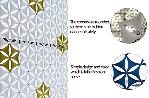 OSHIYINN White 3D Flower Venus 14"x12" Hanging Room Divider Panel Felt Fiber Surface High Density Polyester Fiber Board Cut Room Partition Home Decoratio(12 Pcs)
