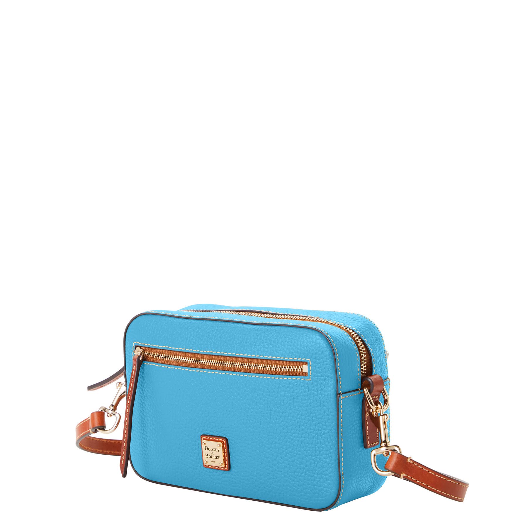 Dooney & Bourke Handbag, Pebble Grain Camera Zip Crossbody - Sky Blue