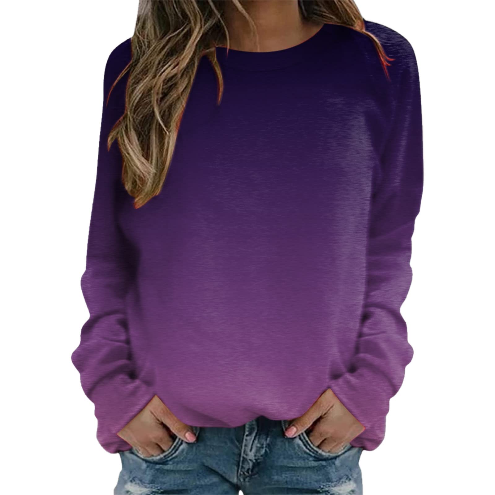 DUOWEI tye dye hoodie Womens Corduroy Shirts Long Sleeve Boyfriend Oversized Button Down Blouses Tops Casual Loose Jacket Purple