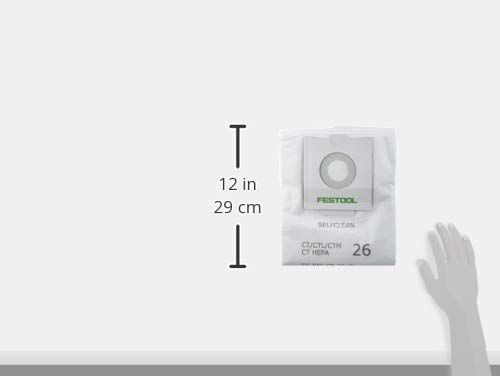 Festool 496187 Selfclean Filter Bag For CT 26, Quantity 5 (1)