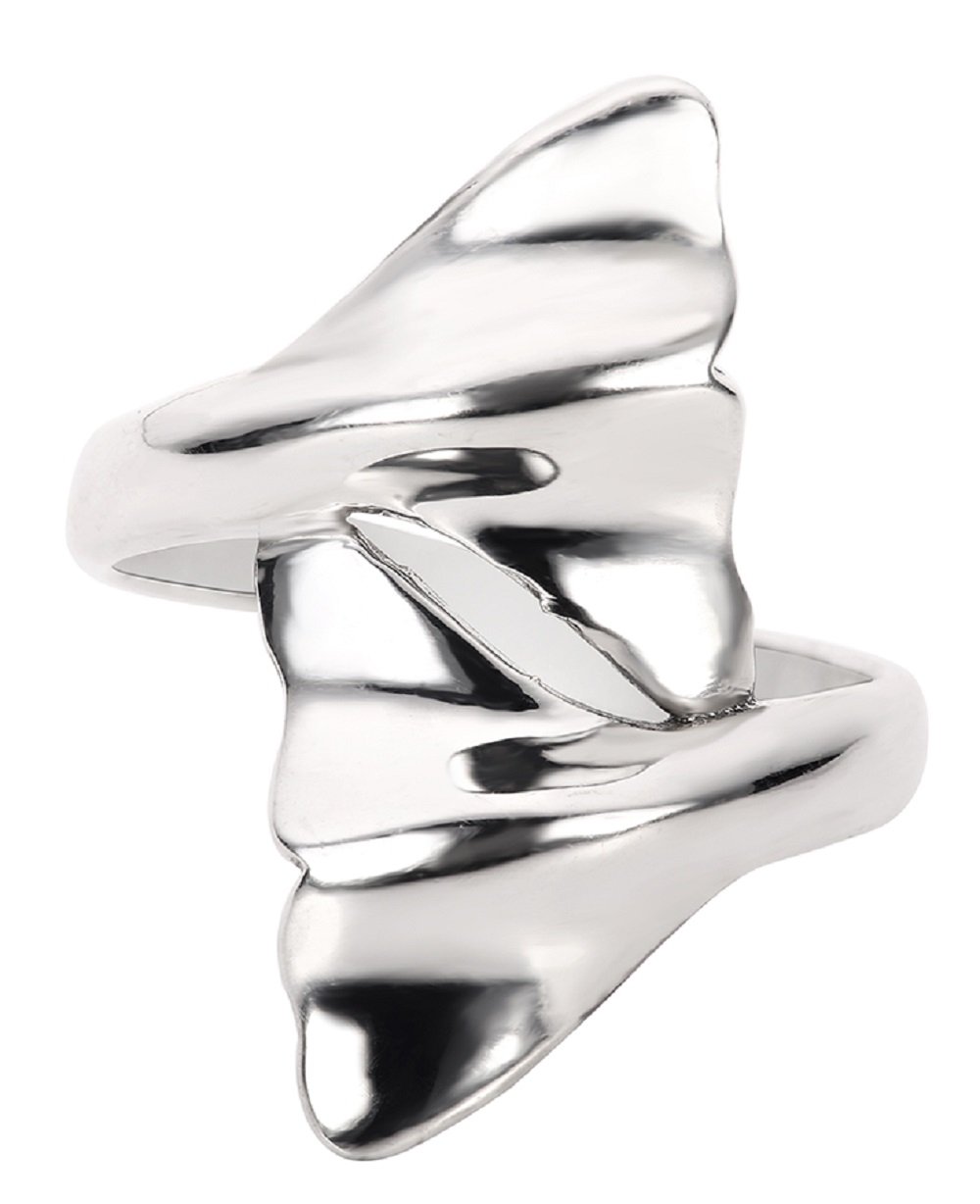 CloseoutWarehouse 925 Sterling Silver Whale Fluke Lovers Ring Size 6