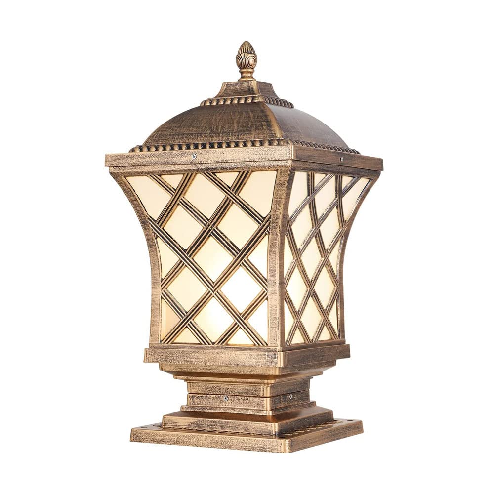 WENZIFI Outdoor Column Lights Modern Pillar Lights IP65 Waterproof Outdoor Post Lights E26 Aluminum Fence Column Lamp Fixtures for Villa Garden Park Lighting Pillar Lamps