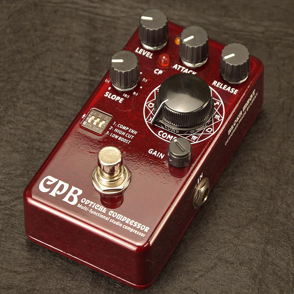 CP-BOOSTER Optical Compressor Guitar and Bass Effects Pedal Pure Analog for Electric Guitar and Bass True Bypass BLOKAMUGT Compact Type (Black)