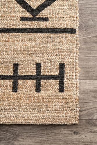 nuLOOM Hand Loomed Natural Fiber Barry Runner Rug, 2' 6" x 6', Natural