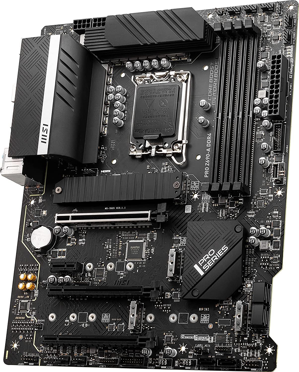 MSI PRO Z690-A DDR4 ProSeries Computer Gaming Motherboard (ATX, 12th Gen Intel Core, LGA 1700 Socket, DDR4, PCIe 4, CFX, M.2 Shield Frozr, HDMI, DisplayPort) Intel PC Motherboards (Renewed)