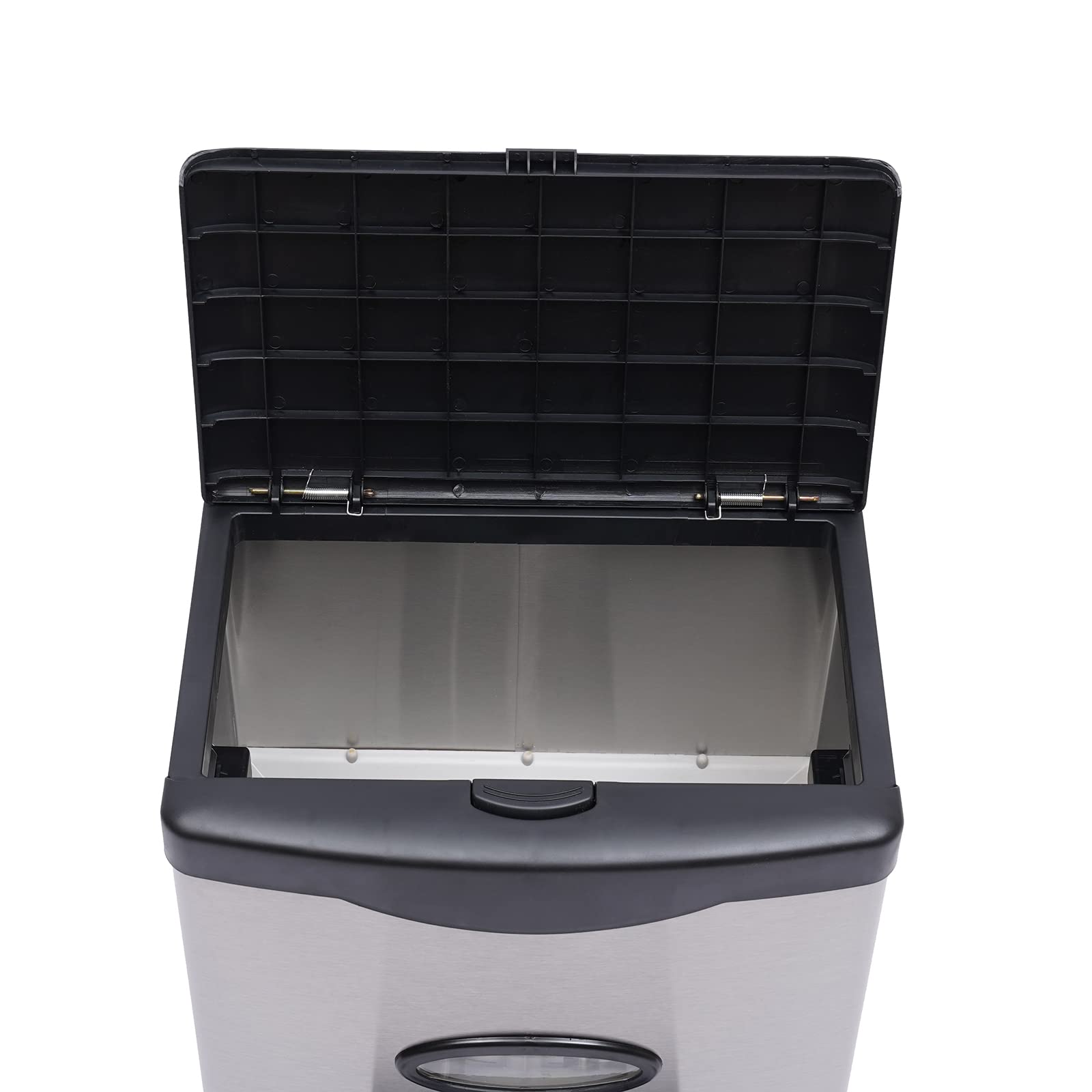Fetcoi Auto Rice Dispenser Container, Stainless Steel Rice Dispenser, 10kg/22lb Large Capacity Automatic Rice Storage Container Kitchen Rice Dispenser Countertop, Black