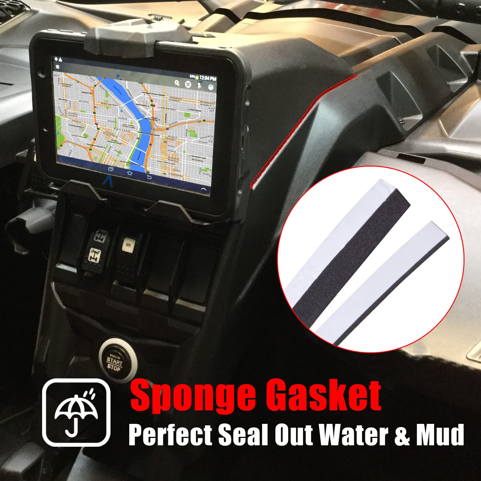 Goldfire X3 Device Tablet Holder Mount with Storage Box Compatible with 2017-2024 Can Am Maverick X3 / X3 Max DS MR RC Turbo R Maverick X3 Accessories (OE: #715002874)