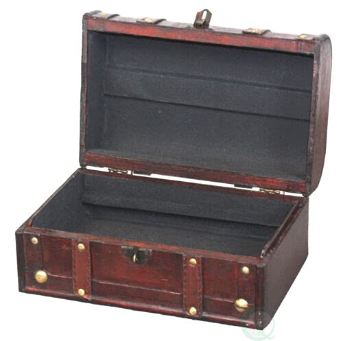 Vintiquewise(TM Decorative Treasure Box - Small Wooden Trunk Chest Size: 11" x 7" x 5.5"