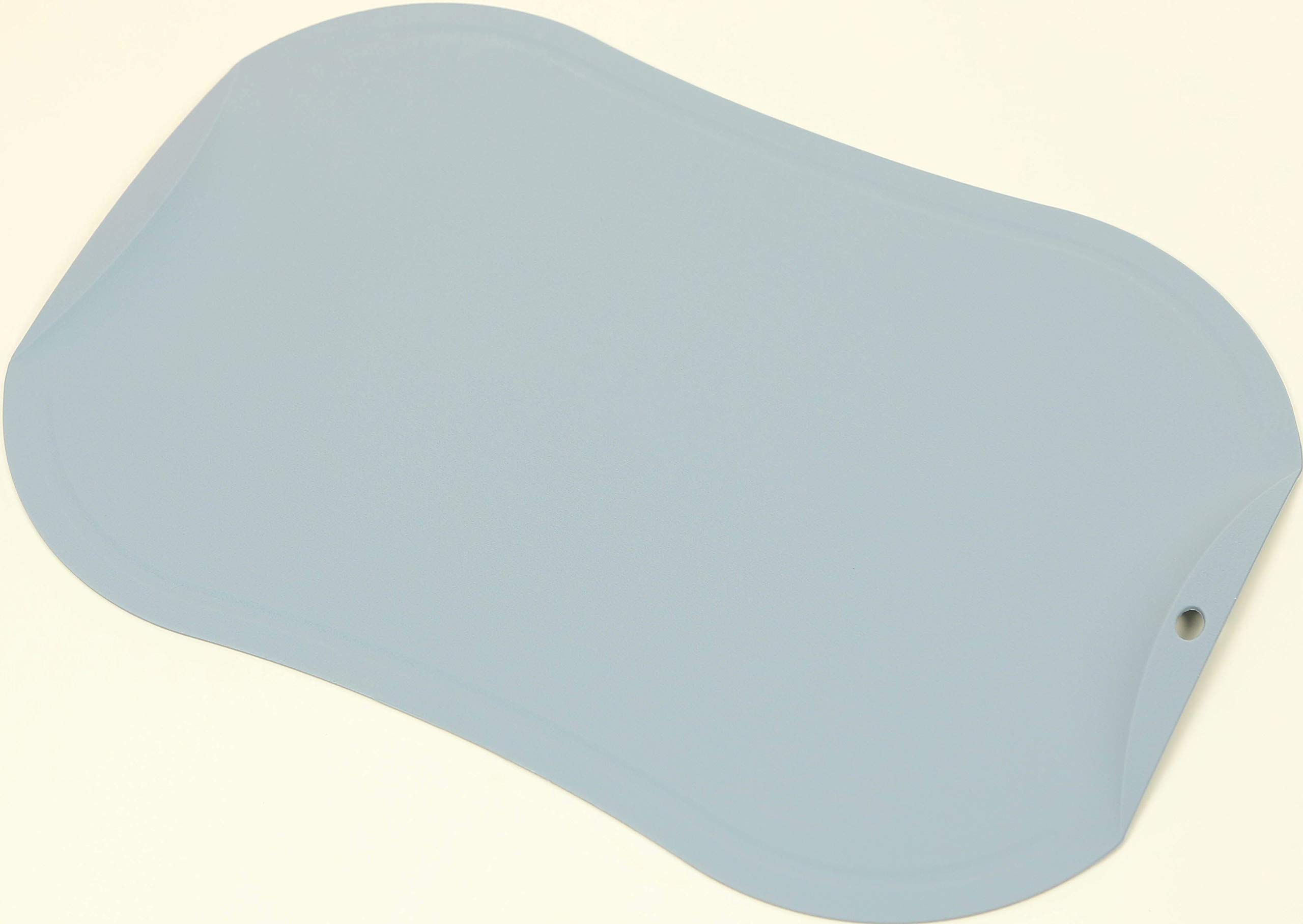 doblé Non-Scratch Flexible Cutting Board for Chopping, Scratch Free Juice Grooves with Easy Grip Handle, Non-Slip Dishwasher Safe for Kitchen (Medium (13.5" x 9.3"), Blue gray)