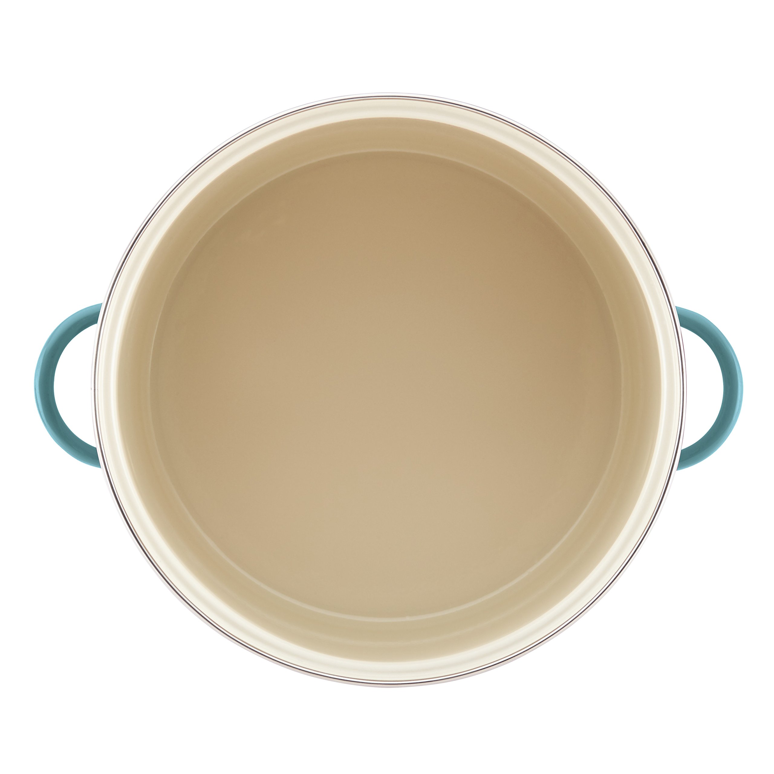 Farberware Enamel on Steel Stock Pot/Stockpot with Lid - 16 Quart, Aqua Blue