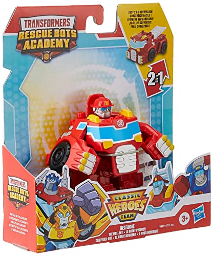 Transformers Playskool Heroes Rescue Bots Academy Classic Heroes Team Heatwave The Fire-Bot Converting Toy, 4.5-Inch Action Figure, Kids Ages 3 and Up