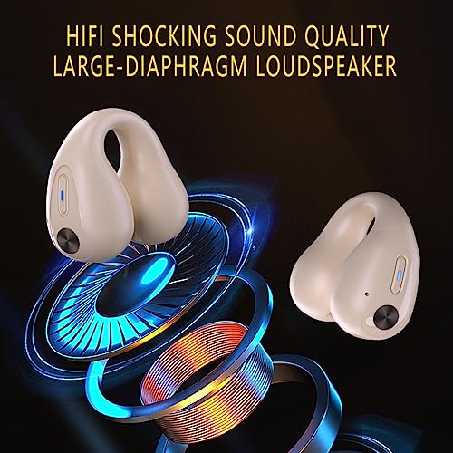 MALIHOO Wireless Ear Clip Headphones, Bluetooth Open Ear Sport Earbuds for Android iPhone,Air Conduction Headphones,Wireless Headset for Cycling,Running Workout,Running,Driving,Bluetooth 5.3